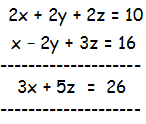 Solving Systems of Equations in Three Variables
