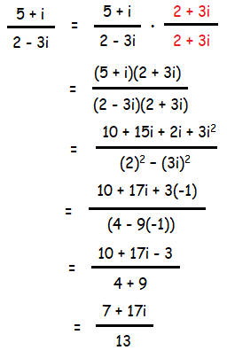 Dividing Complex Numbers