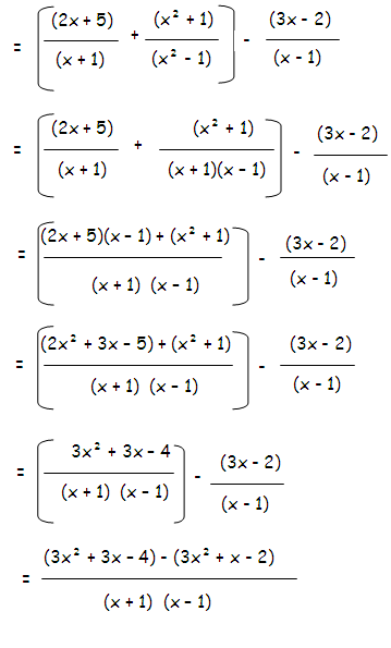 Examples Of Adding And Subtracting Rational Expressions
