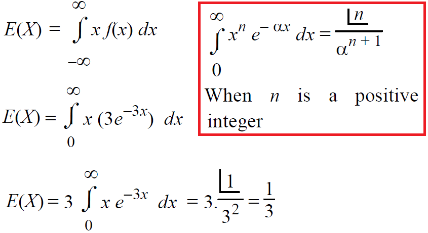 Expected Value Of A Continuous Random Variable