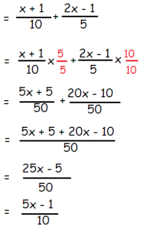 Expressing as a Single Fraction