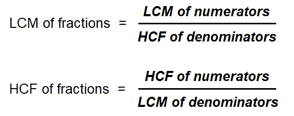 Hcf and Lcm of Fractions
