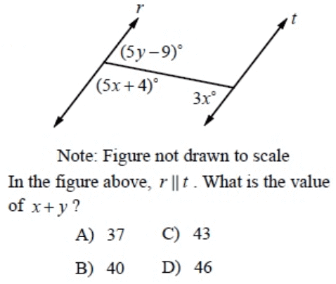 Lines and Angles Practice Questions for SAT Math