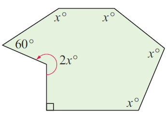 Problems Involving Interior Angles of a Polygon Worksheet