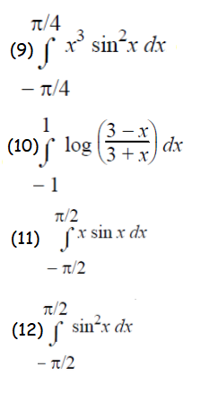 Practice Questions on Properties of Definite Integrals