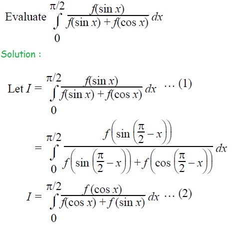 Example Problems on Properties of Definite Integrals