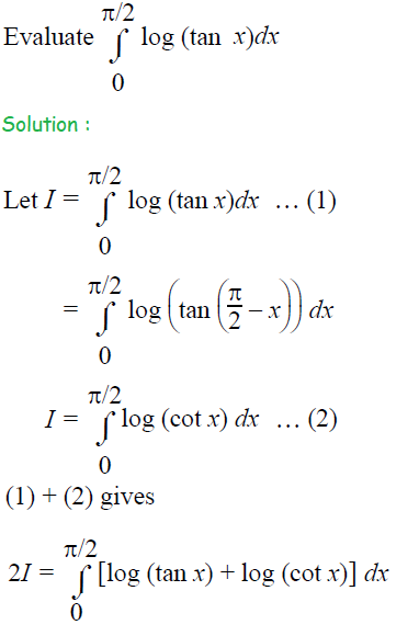 Example Problems on Properties of Definite Integrals