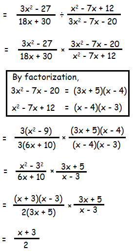 Reducing Each Rational Expressions to Lowest Terms