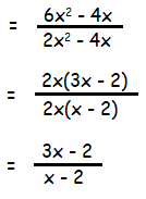 Reducing Each Rational Expressions to Lowest Terms