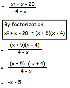 Reducing Each Rational Expressions to Lowest Terms