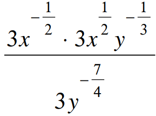 Simplify expressions involving rational exponents
