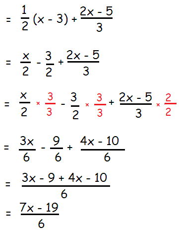 Simplifying Algebraic Expressions with Fractional Coefficients