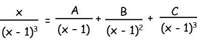 Partial Fractions Cubic Denominator