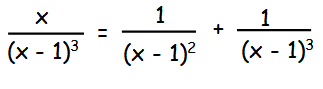 Partial Fractions Cubic Denominator