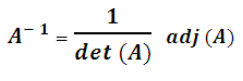 Finding Inverse of a Matrix Using Formula