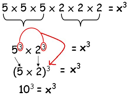 Find the missing base of an exponent