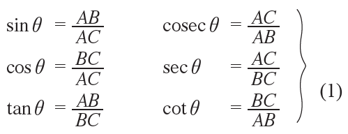Trigonometric Ratios of Complementary Angles